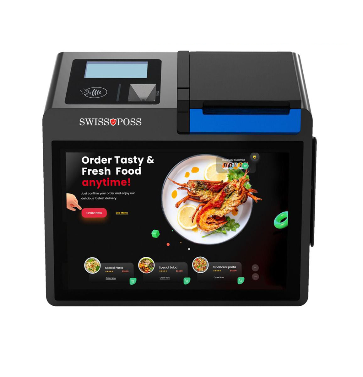 SWISSPOSS Android POS Machine SPSZ100 | All-in-One Tablet POS System ...